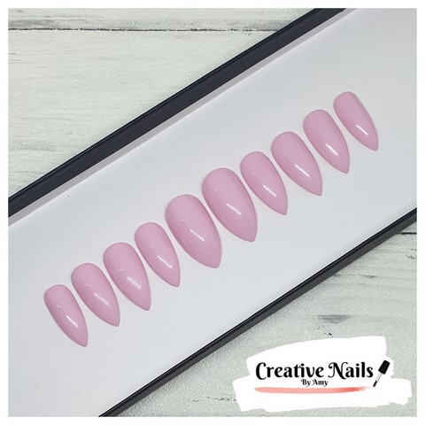 Light Pink Press On False Nails | Creative Nails